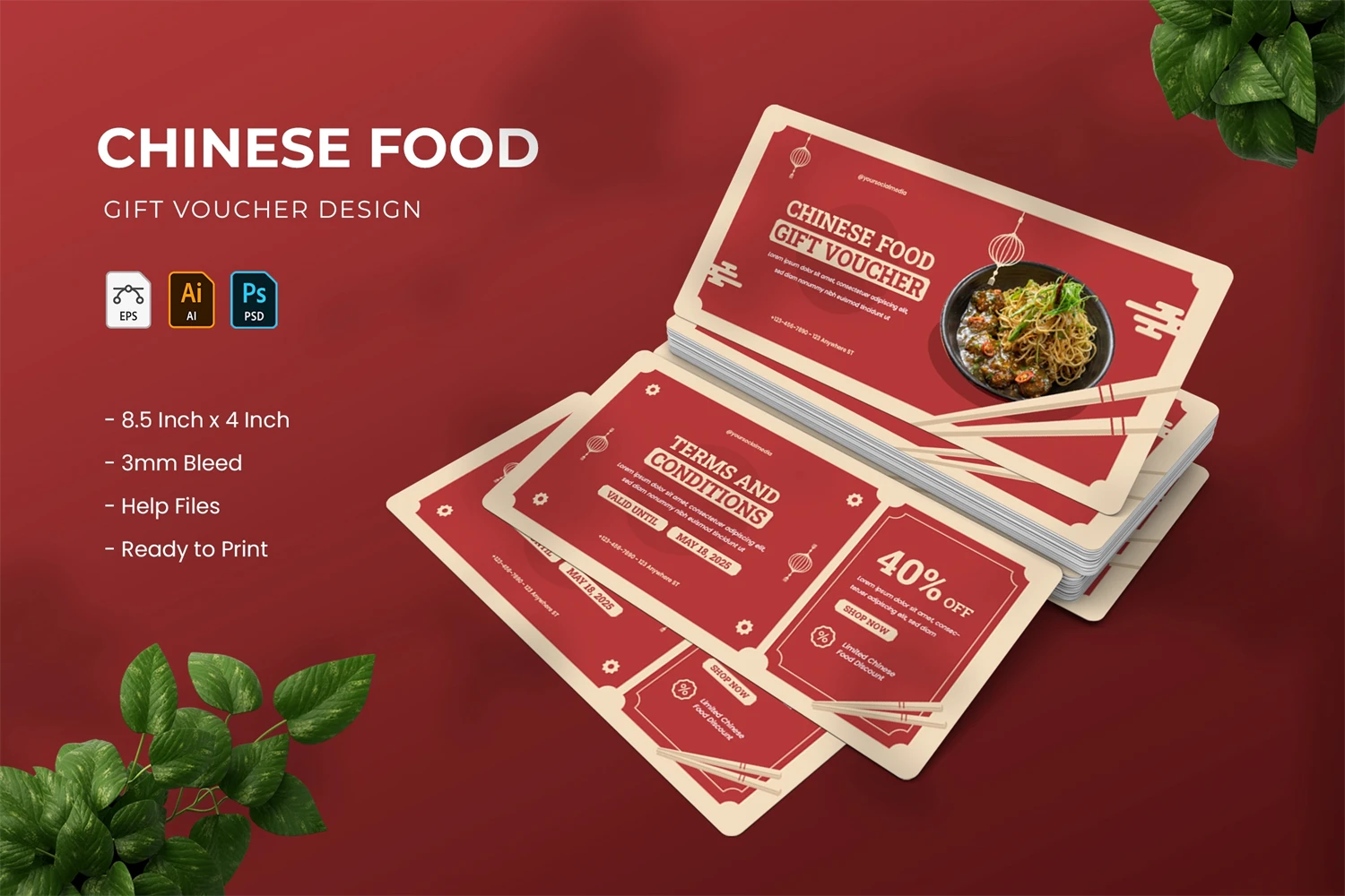 Chinese Food Gift Voucher | Designful Market
