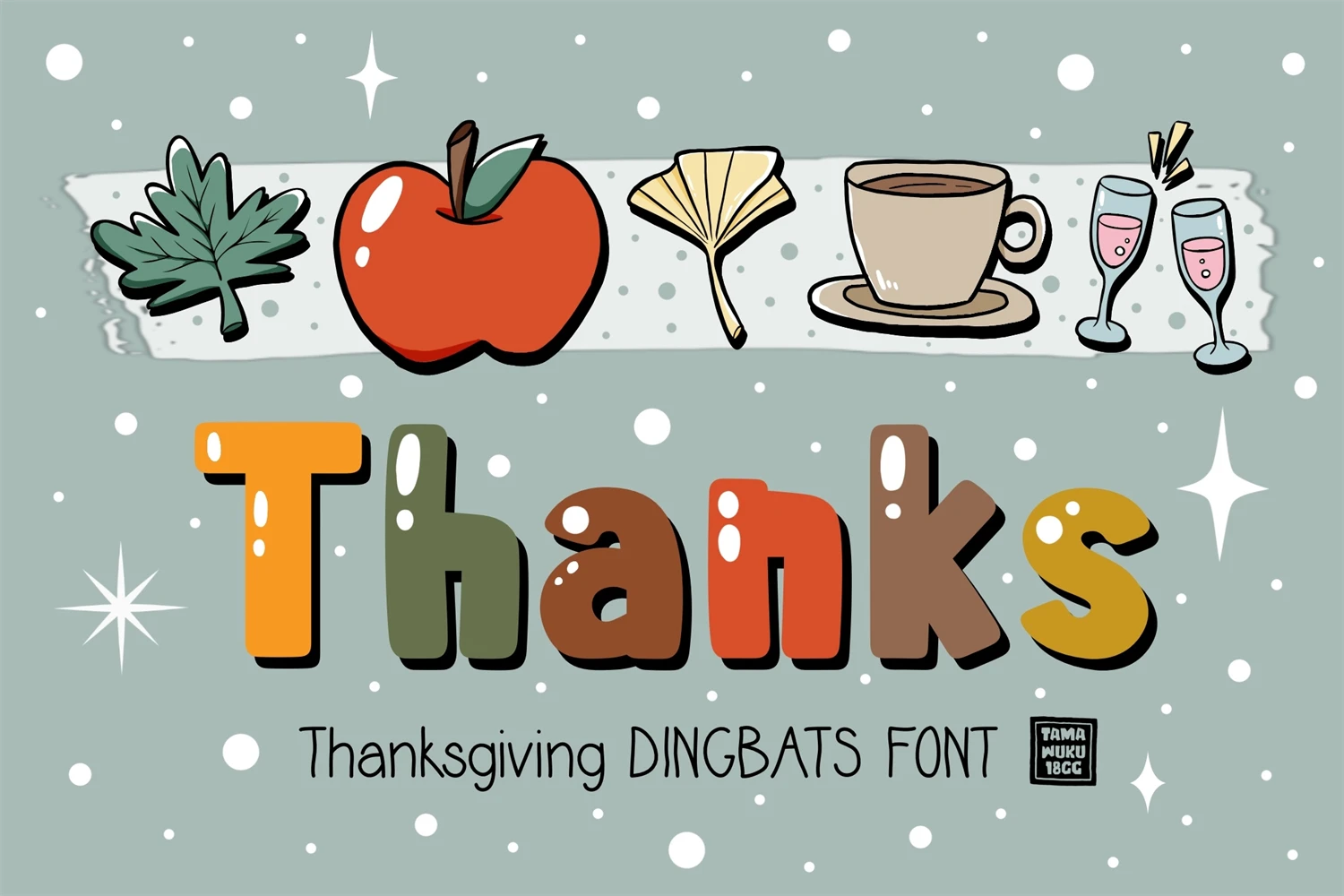 Thanksgiving OTF Dingbats Font | Designful Market