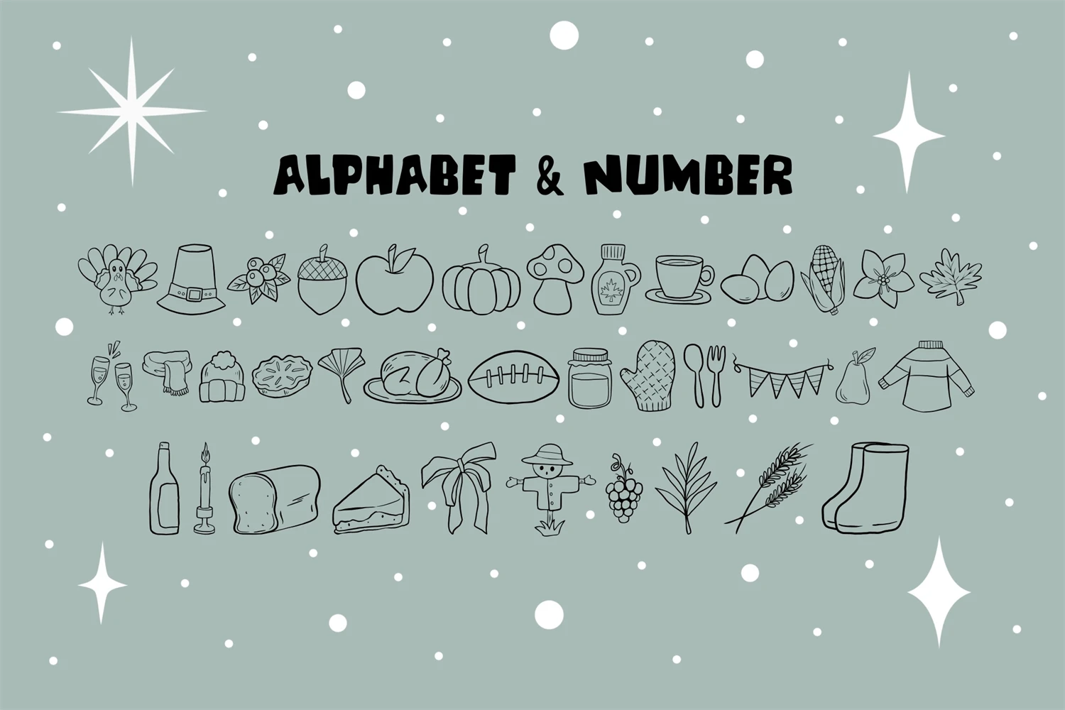 Thanksgiving OTF Dingbats Font | Designful Market