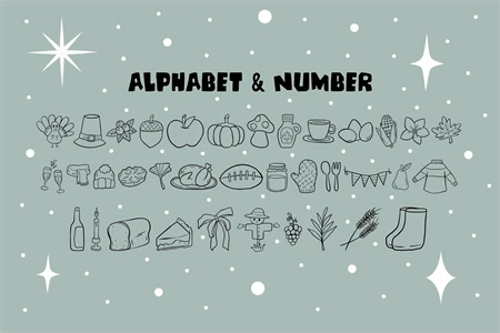 Thanksgiving OTF Dingbats Font | Designful Market