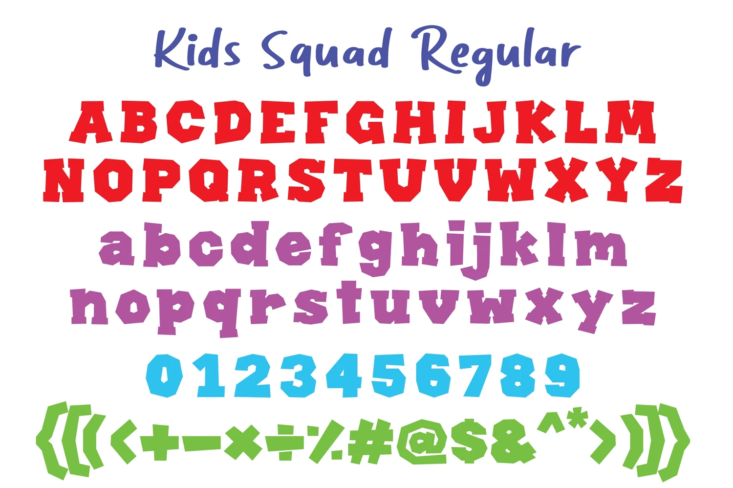 Kids Squad Font, Playful Font with Bold/Outline/Color Font | Designful ...