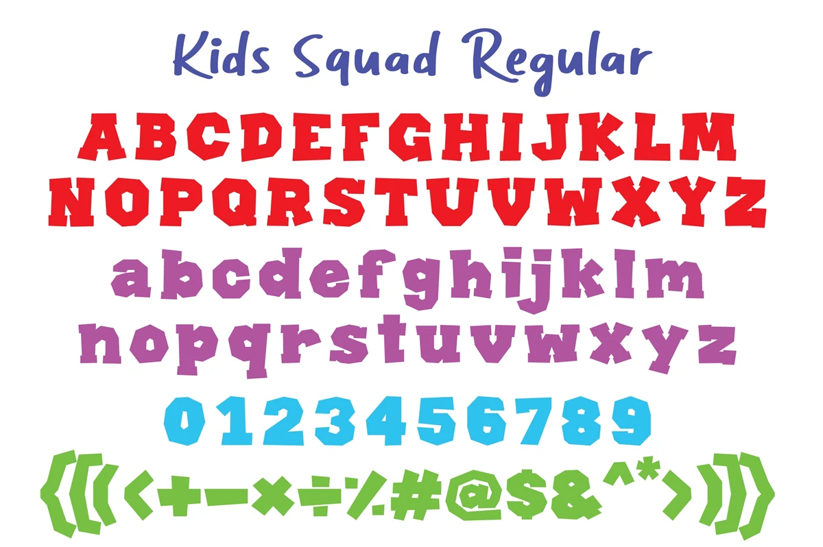Kids Squad Font, Playful Font with Bold/Outline/Color Font | Designful ...