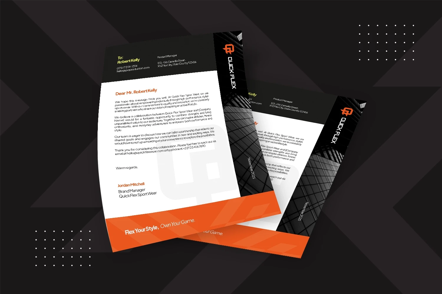 Quick Flex - Letterhead Template | Designful Market