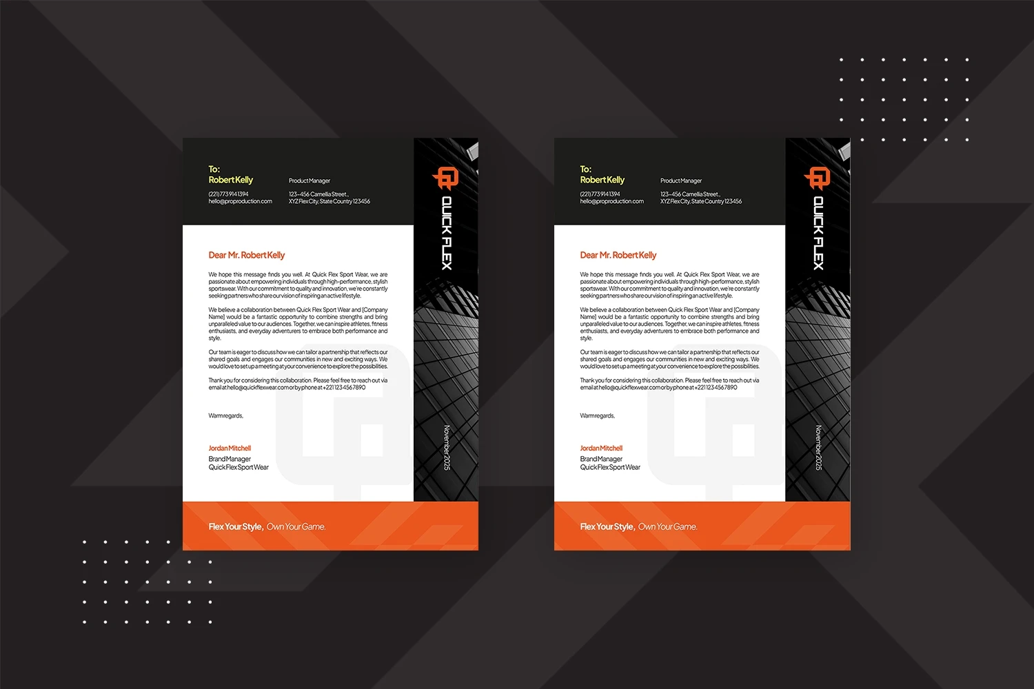 Quick Flex - Letterhead Template | Designful Market