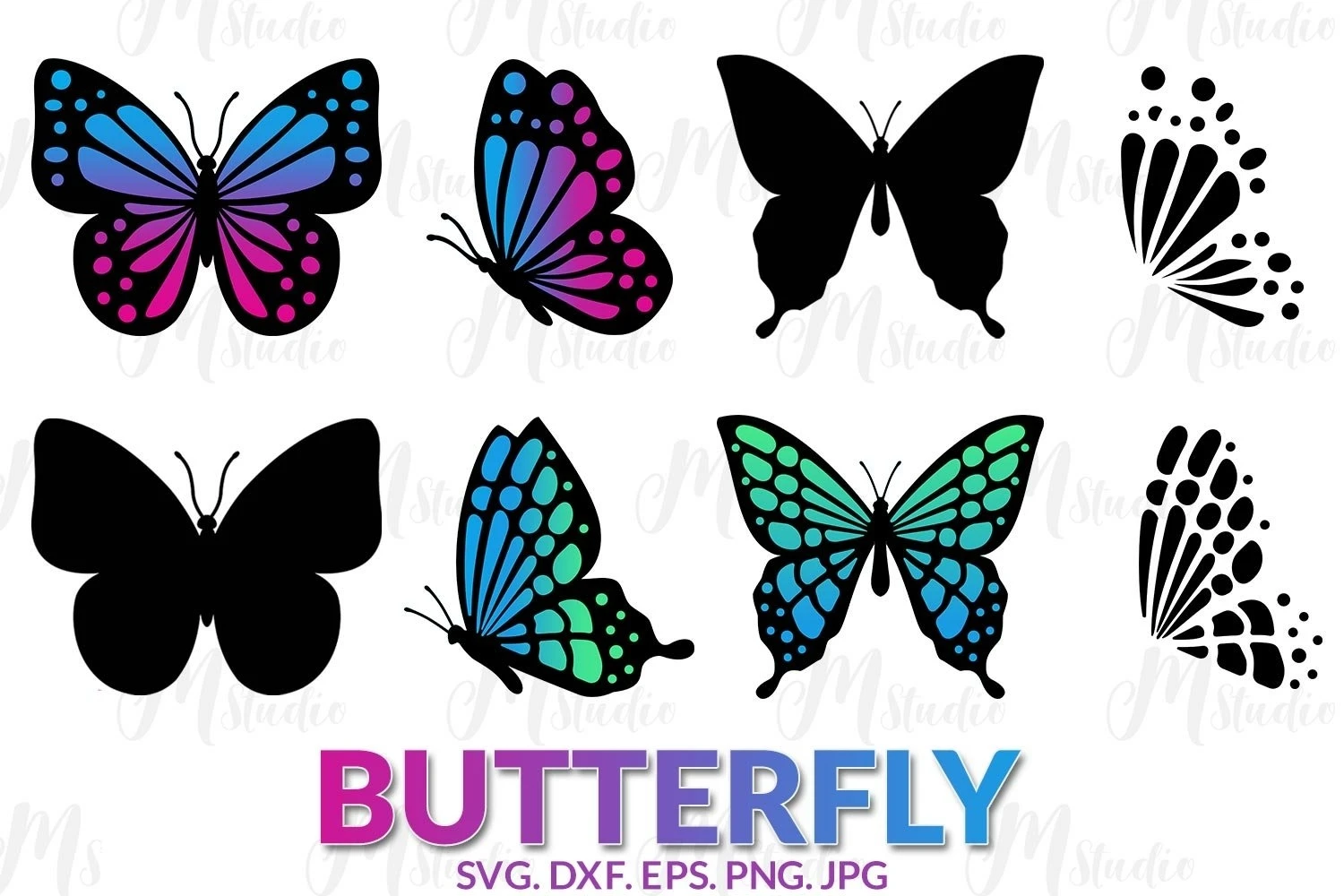 Butterfly Svg, Butterfly Monogram, Butterflies SVG | Designful Market