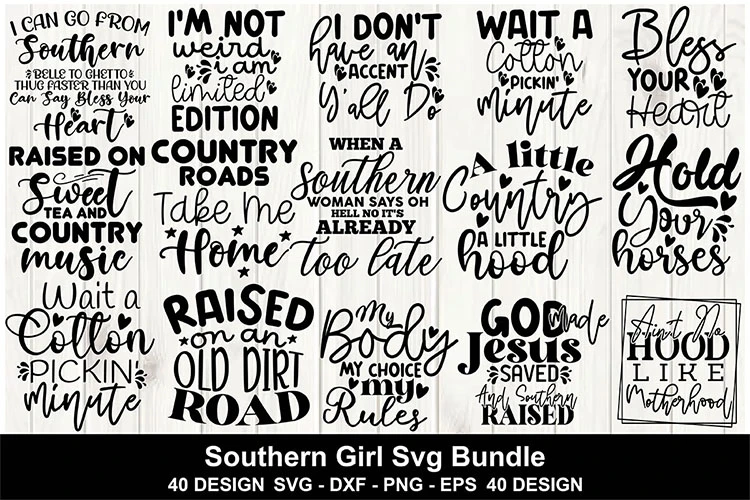 Southern Girl Svg Bundle | Designful Market